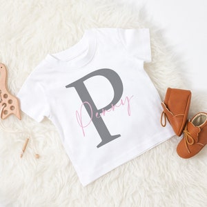 INITIAL Personalised Tshirt - Personalized T Shirt- Any Text Colour ...