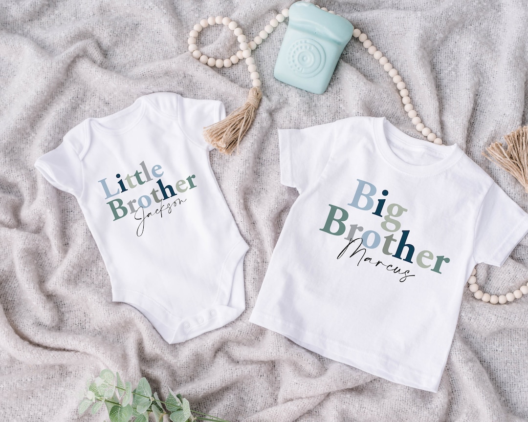 Big Brother Shirt, Little Brother Baby Grow, Cute Siblings Kids ...