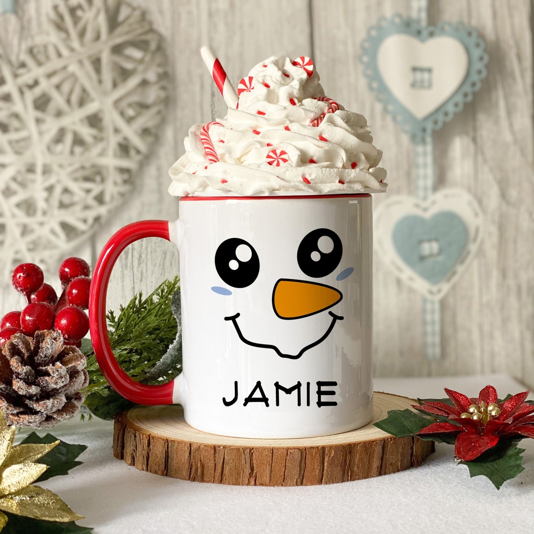 Personalised Snowman Mug Personalized Snow Man Face Coffee Mug For