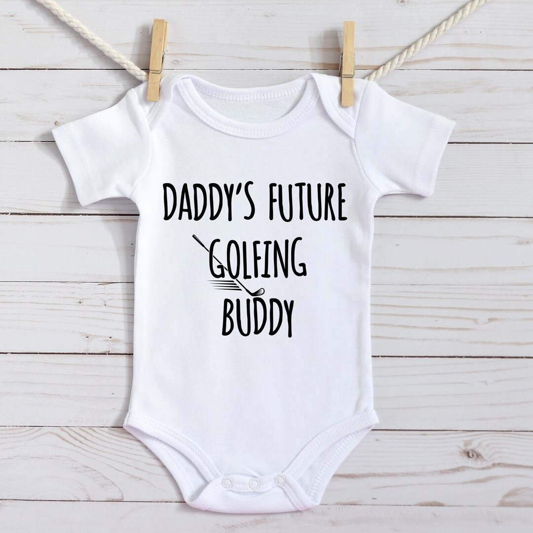 Adorable Daddy's Future Golfing Buddy Funny Baby Bodysuit - Funny Baby ...