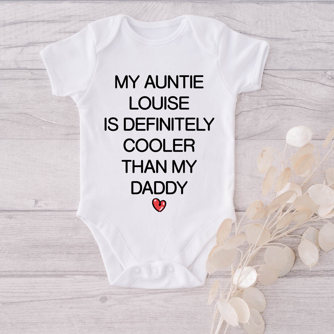 Funny Baby Vest - Auntie Vs. Daddy: the Coolness Battle! Bodysuit - Etsy
