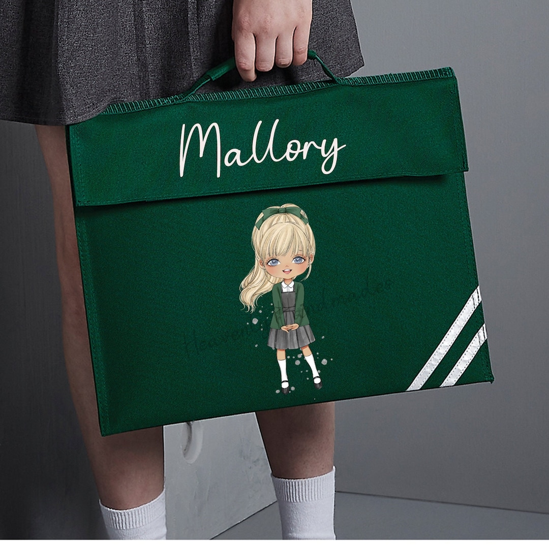 Reading Book Bag Girls Personalised Character Design - Unique and ...