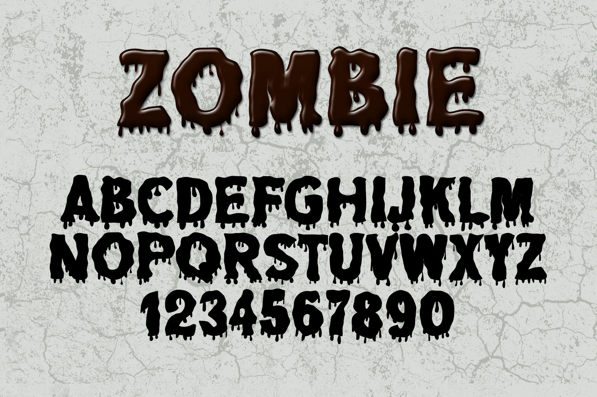 Dripping Zombie Halloween Font - SVG, OTF and TTF Files - Etsy