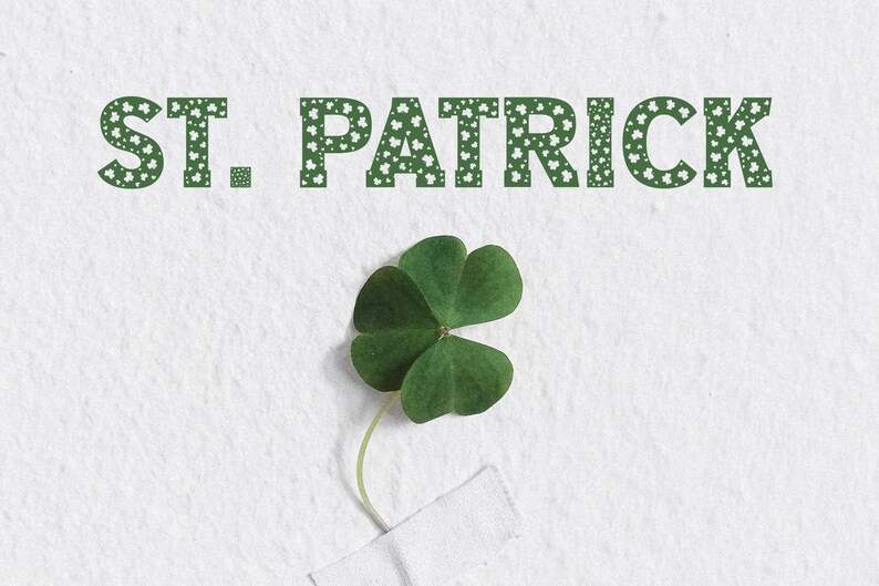 Clover Love - Saint Patrick's Day Font - SVG, OTF and TTF Files - Etsy