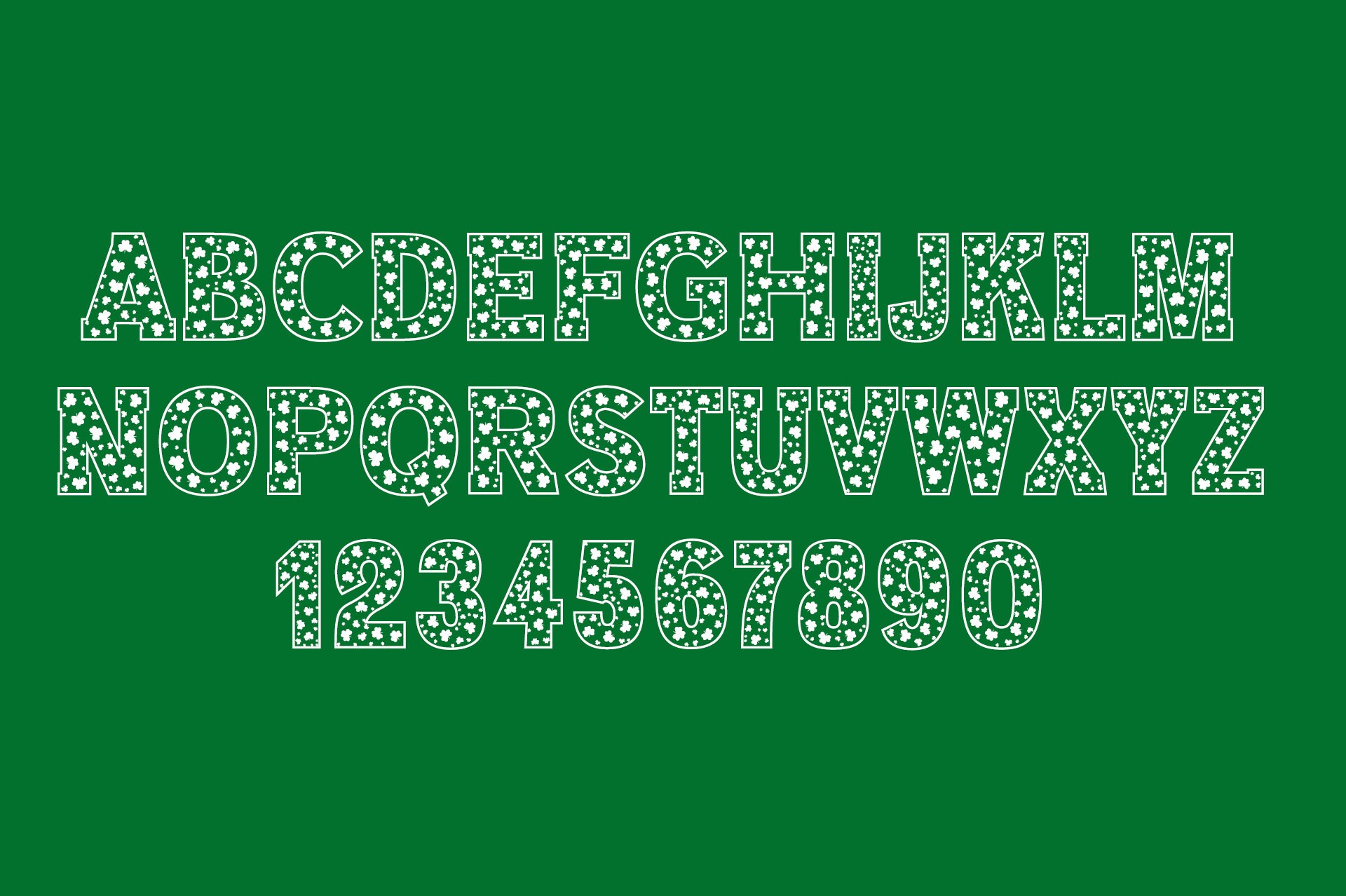 Clover Love - Saint Patrick's Day Font - SVG, OTF and TTF Files - Etsy