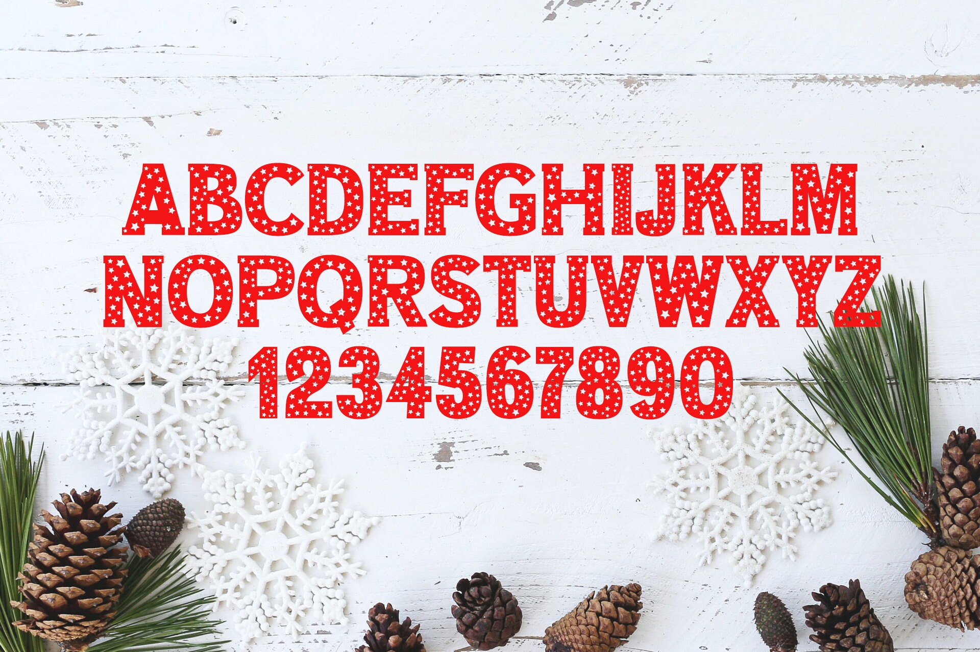 Christmas Stars Font - SVG, OTF and TTF Files - Etsy