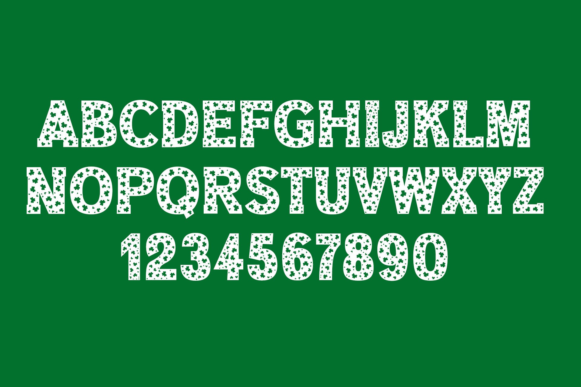 Clover Love - Saint Patrick's Day Font - SVG, OTF and TTF Files - Etsy
