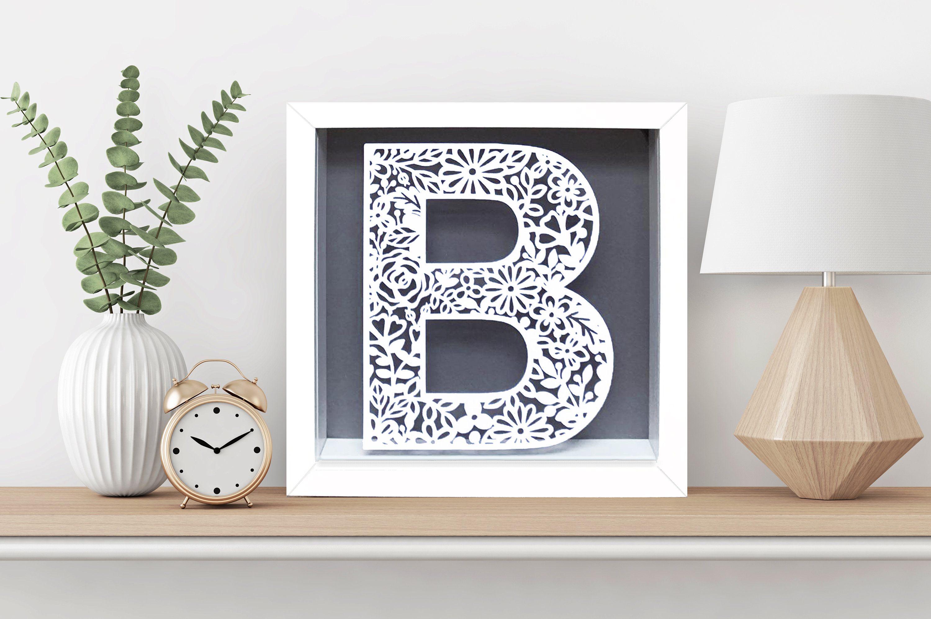 Initial Paper Cut Frame. Alphabet Art. Kids Bedroom Decor. Personalised ...