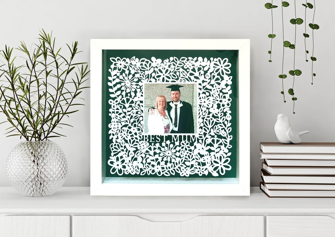 Personalised Best Mum Paper Cut Frame, Perfect Mothers Day Gift, Mum ...