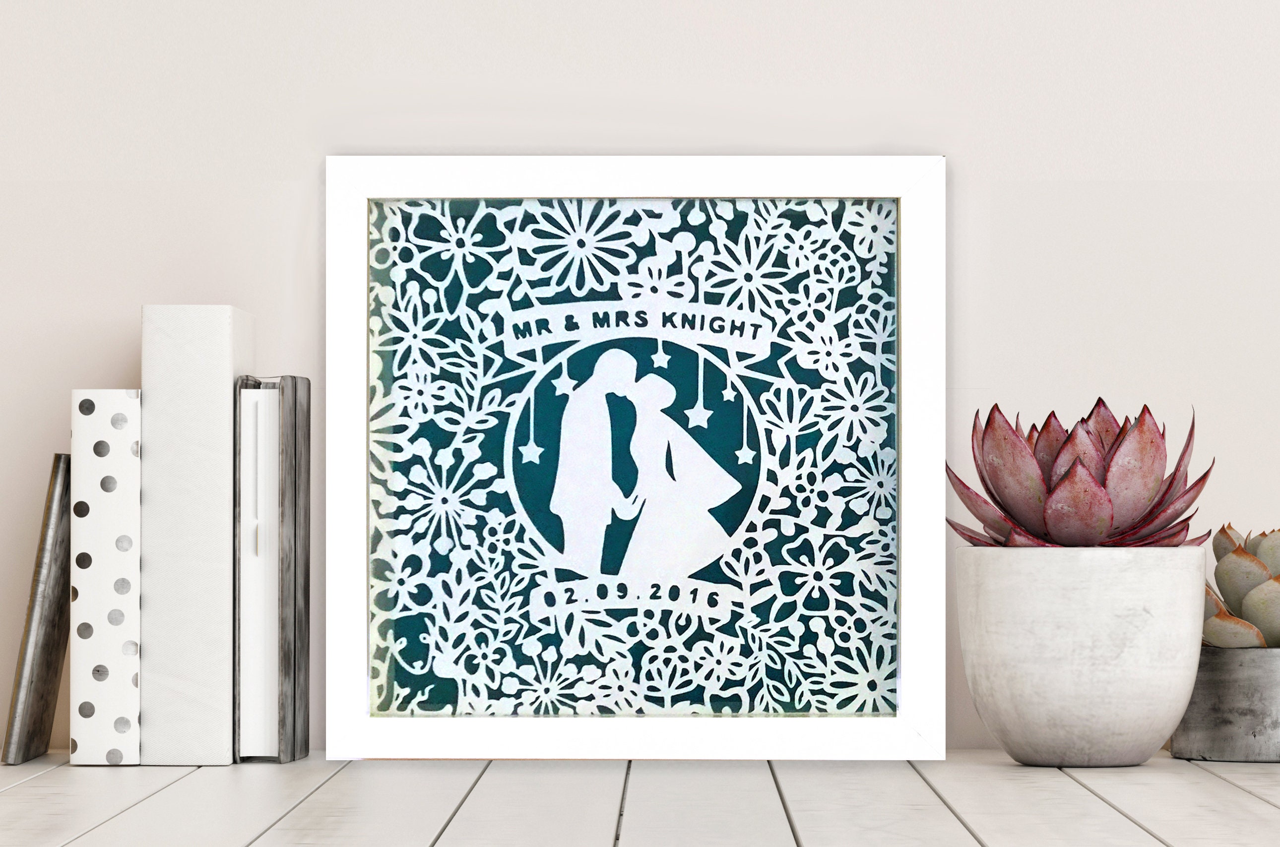 Personalised Wedding Gift, Paper Cut Frame, Wedding Frame, Wedding ...