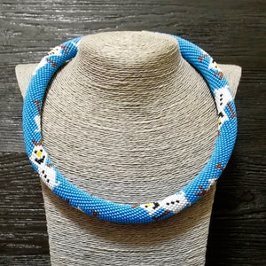 Frozen Olaf Snowman Bead Crochet Rope Choker Necklace Xmas Gift Idea ...