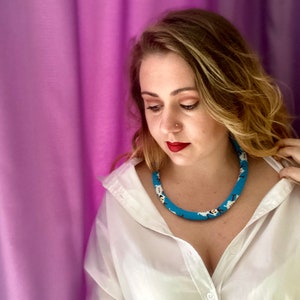 Frozen Olaf Snowman Bead Crochet Rope Choker Necklace Xmas Gift Idea ...