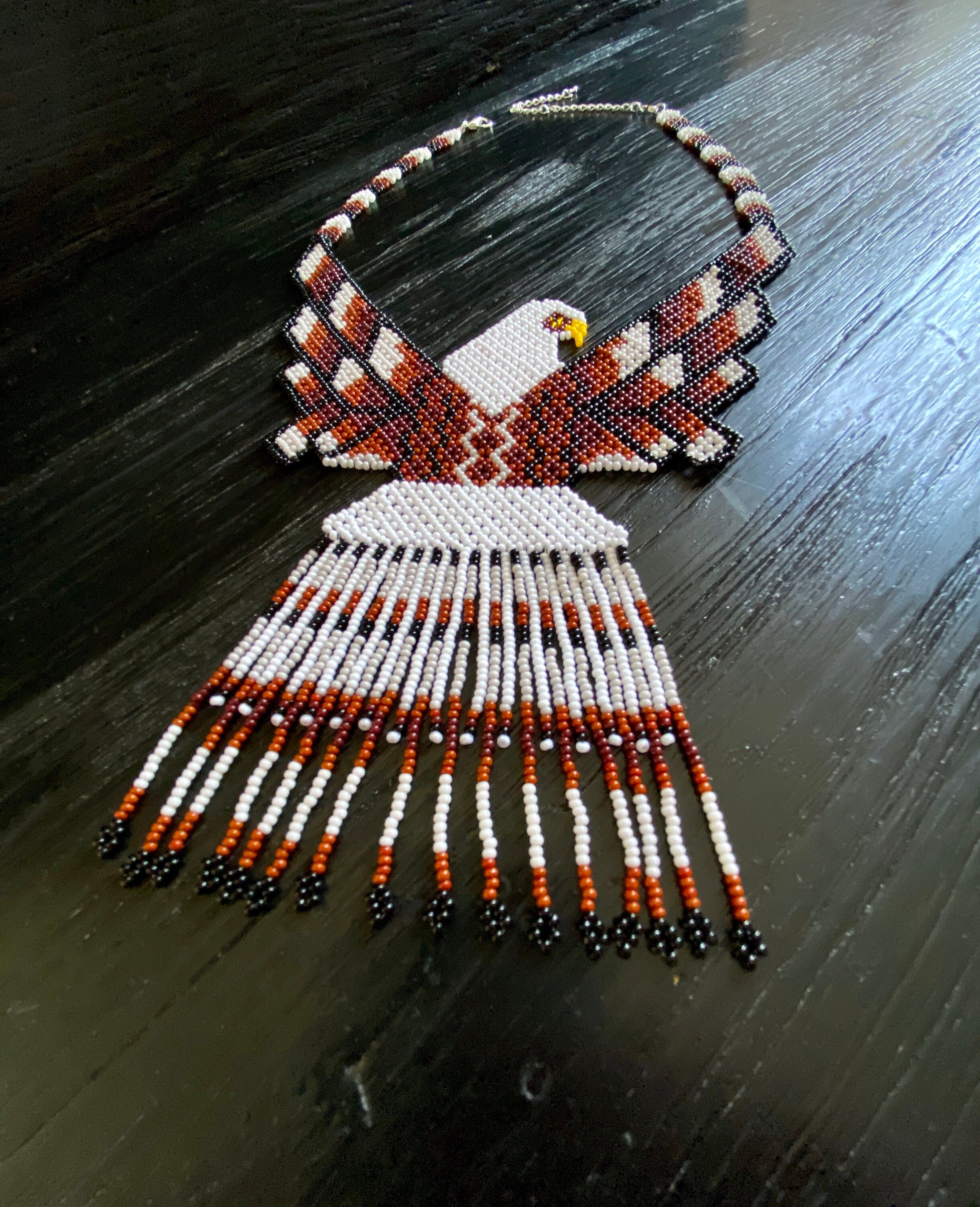 Navajo Seed Beaded Flying Eagle Necklace Gift Idea Jewelry. - Etsy