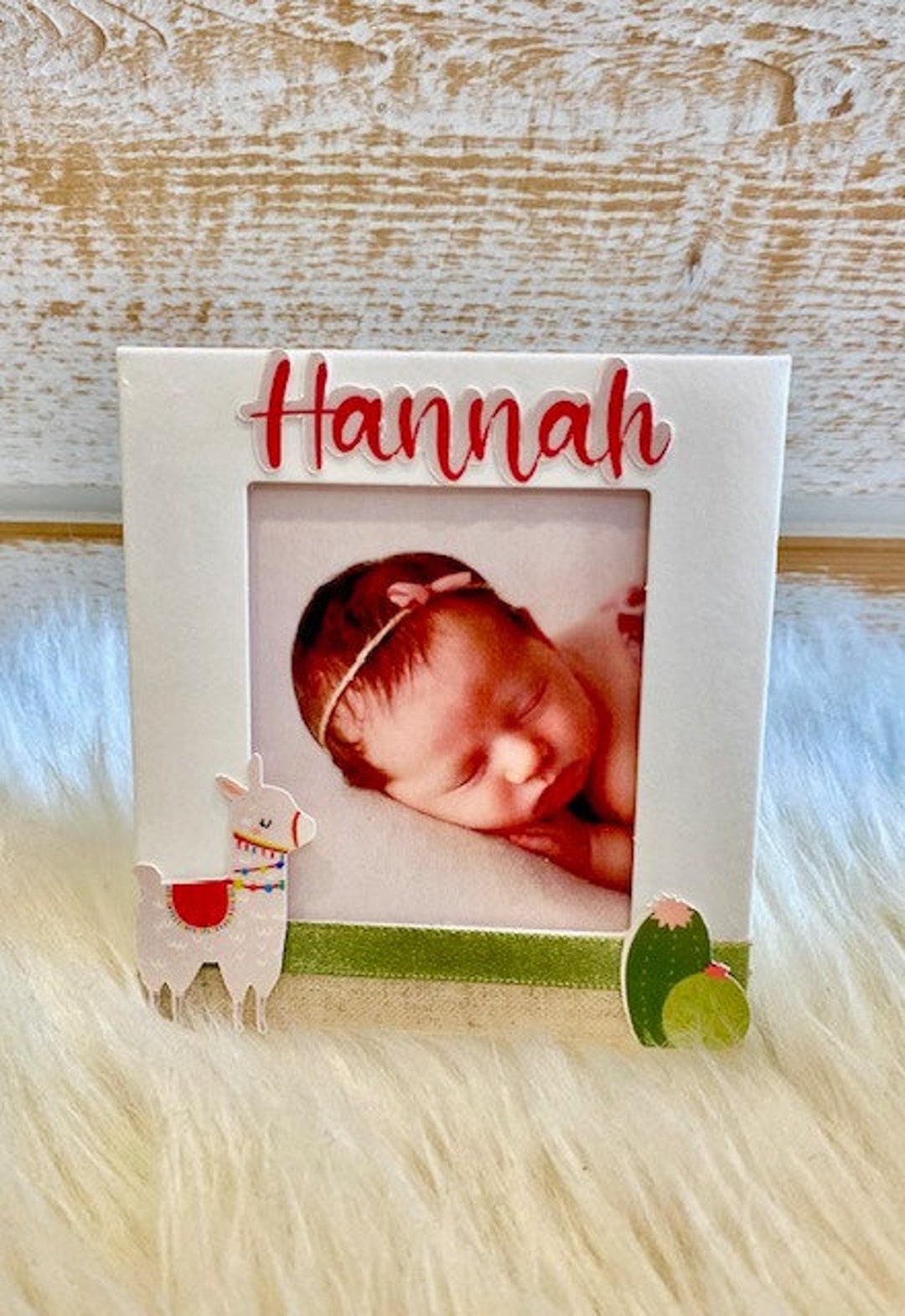 10 Photo Frame Boxes With Sugared Almonds Llama Theme Baptism Birthday ...