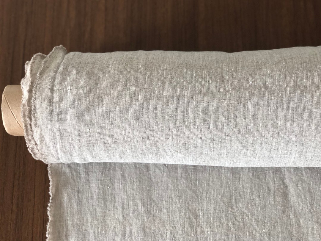 Extra Wide Natural Linen Fabric: Soft Bedding & Sewing Linen (112 ...