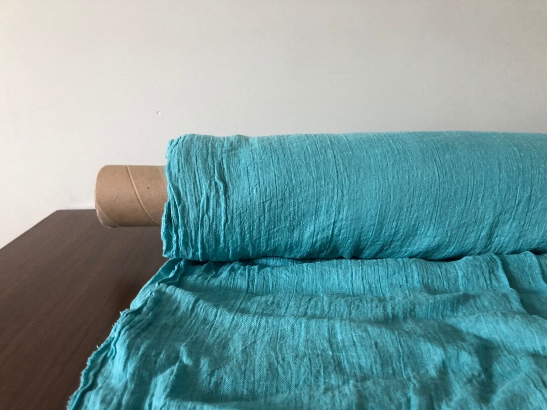 Ocean Blue Linen Fabric: Softened 100% Natural Linen, 142cm Wide - Etsy
