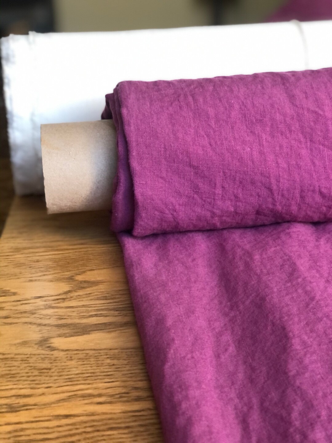 100 % EXTRA Wide Natural LINEN Fabric BGO17 FLOWER , 250 Cm Width ...