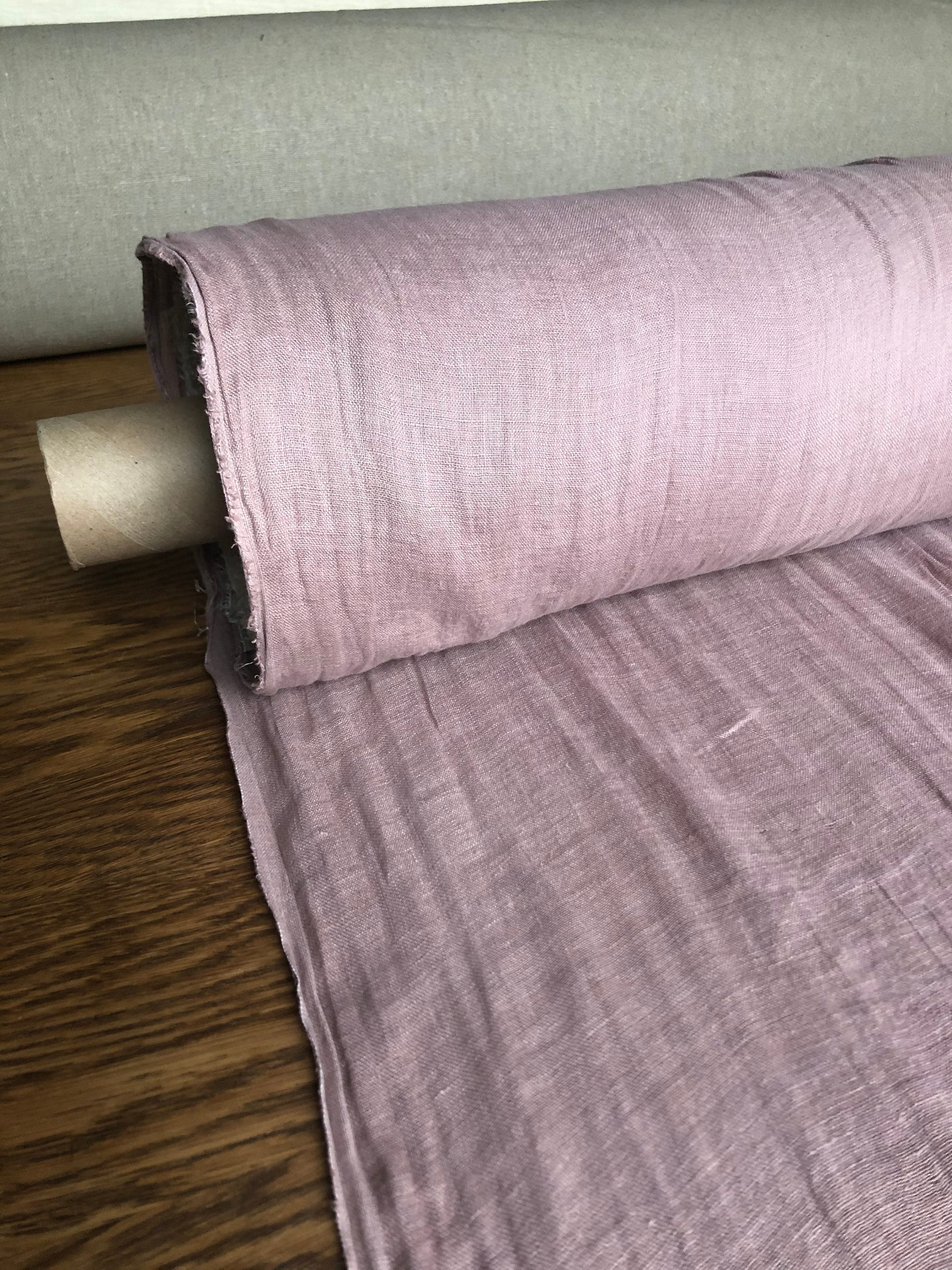Dusty Lavender Linen Fabric: 100% Natural, Light Weight (by the Yard ...