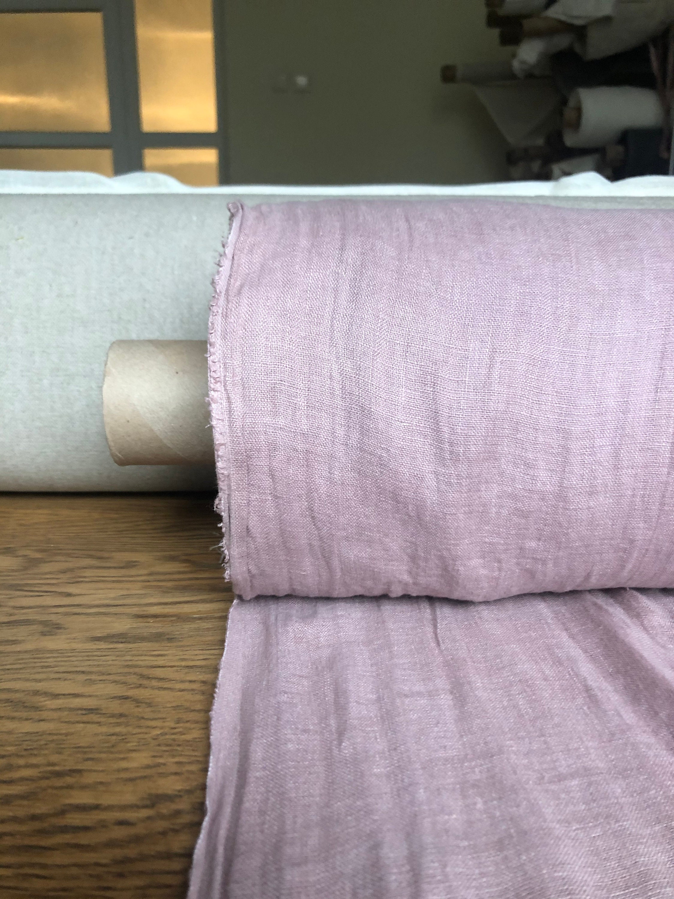 Dusty Lavender Linen Fabric: 100% Natural, Light Weight (by the Yard ...
