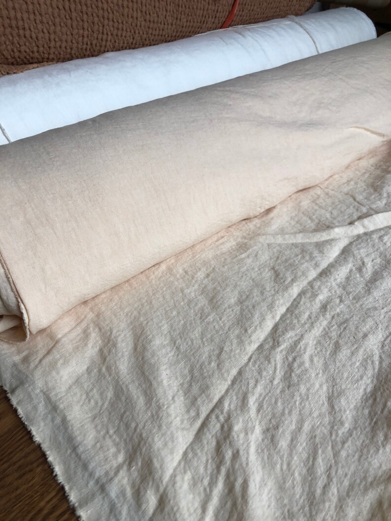 100 % EXTRA Wide Natural LINEN Fabric Bgo17soft Warm Nude | Etsy