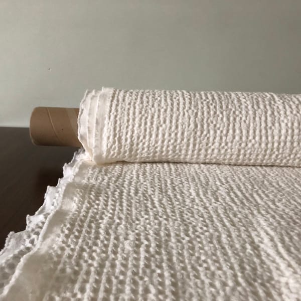 Waffle Linen Fabric - Etsy