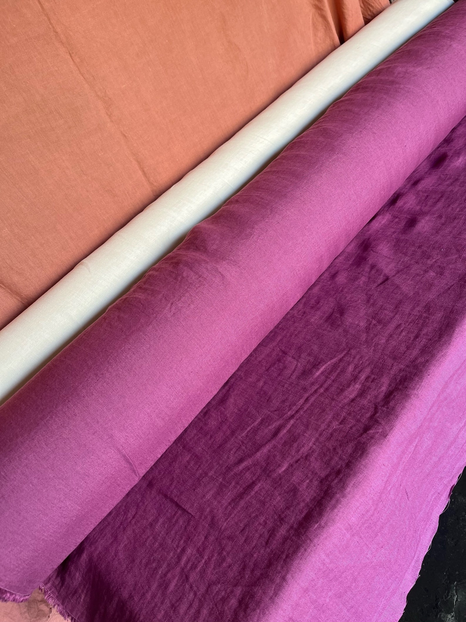 Prickly Pear Linen Fabric: 100% French Flax, Softened (145cm Width) - Etsy