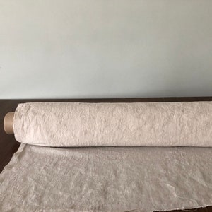 100 % EXTRA Wide Natural LINEN Fabric BGO17 SOFT Beige ,165 G/250cm ...