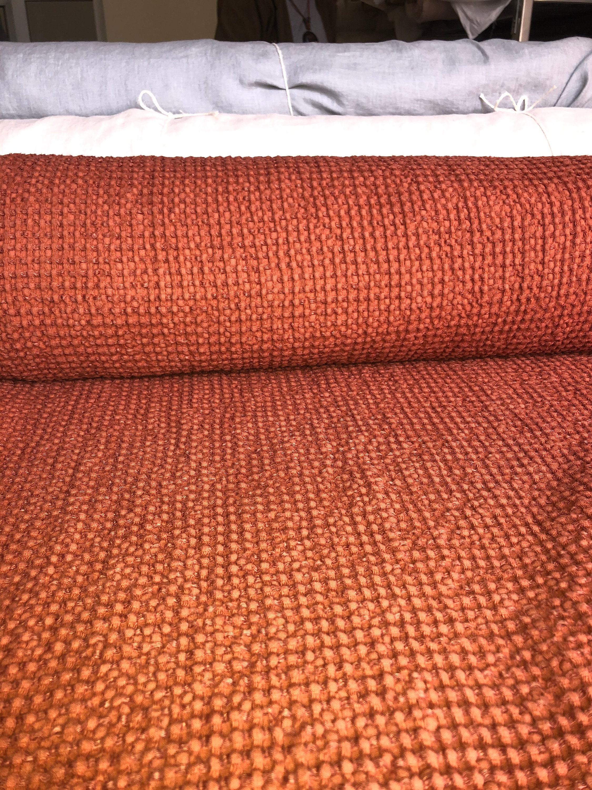 88 EXTRA WIDE Fabric Waffle Natural Linen/cotton Fabric - Etsy