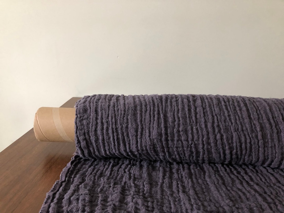 BGO6 Violet 100 % Light Natural LINEN Fabric, Linen Scarf, 140cm Width ...