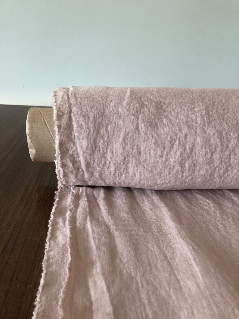 100 % EXTRA Wide Natural LINEN Fabric Bgo17soft Rose 250 Cm - Etsy