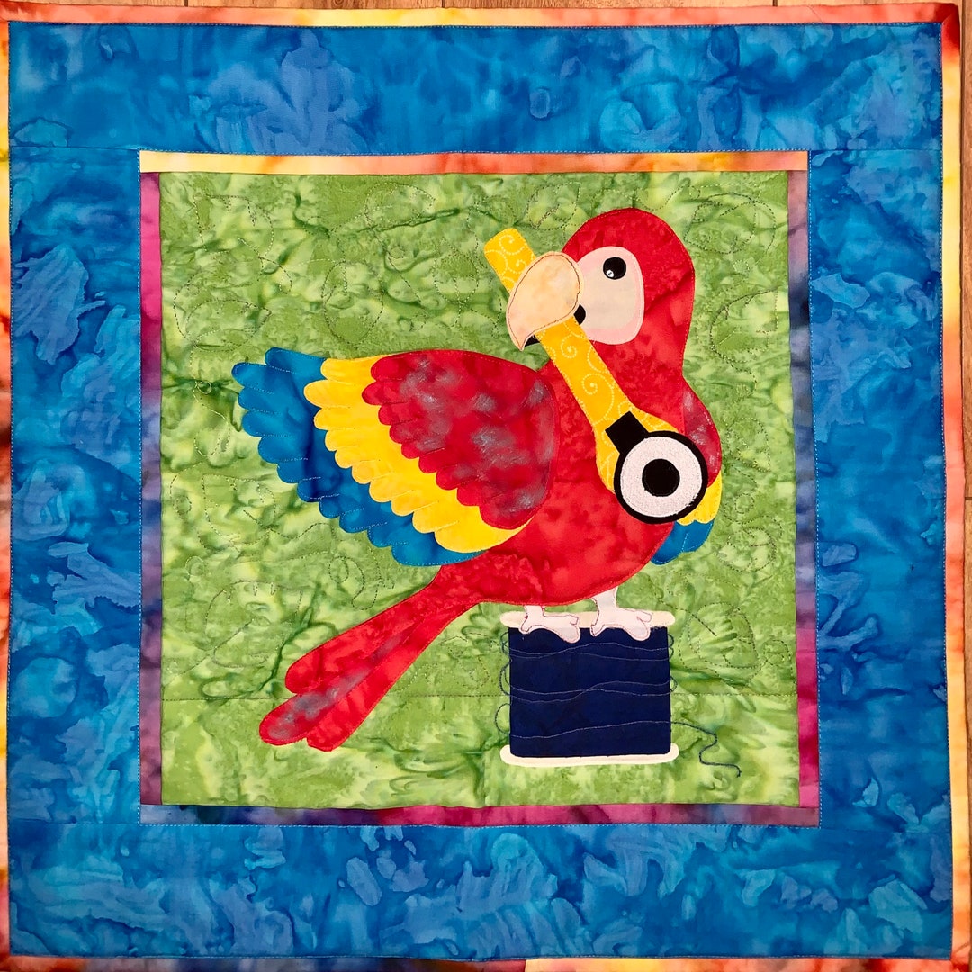 Parrot Sewing Bird Quilt by Melanie Chang - Etsy