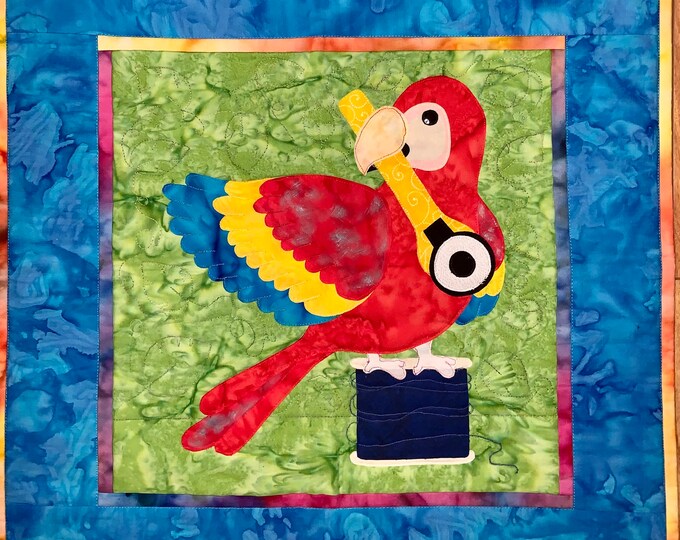 Parrot Sewing Bird Quilt by Melanie Chang - Etsy