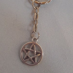 Circled Pentagram Key Ring - Pagan, Protection - Etsy