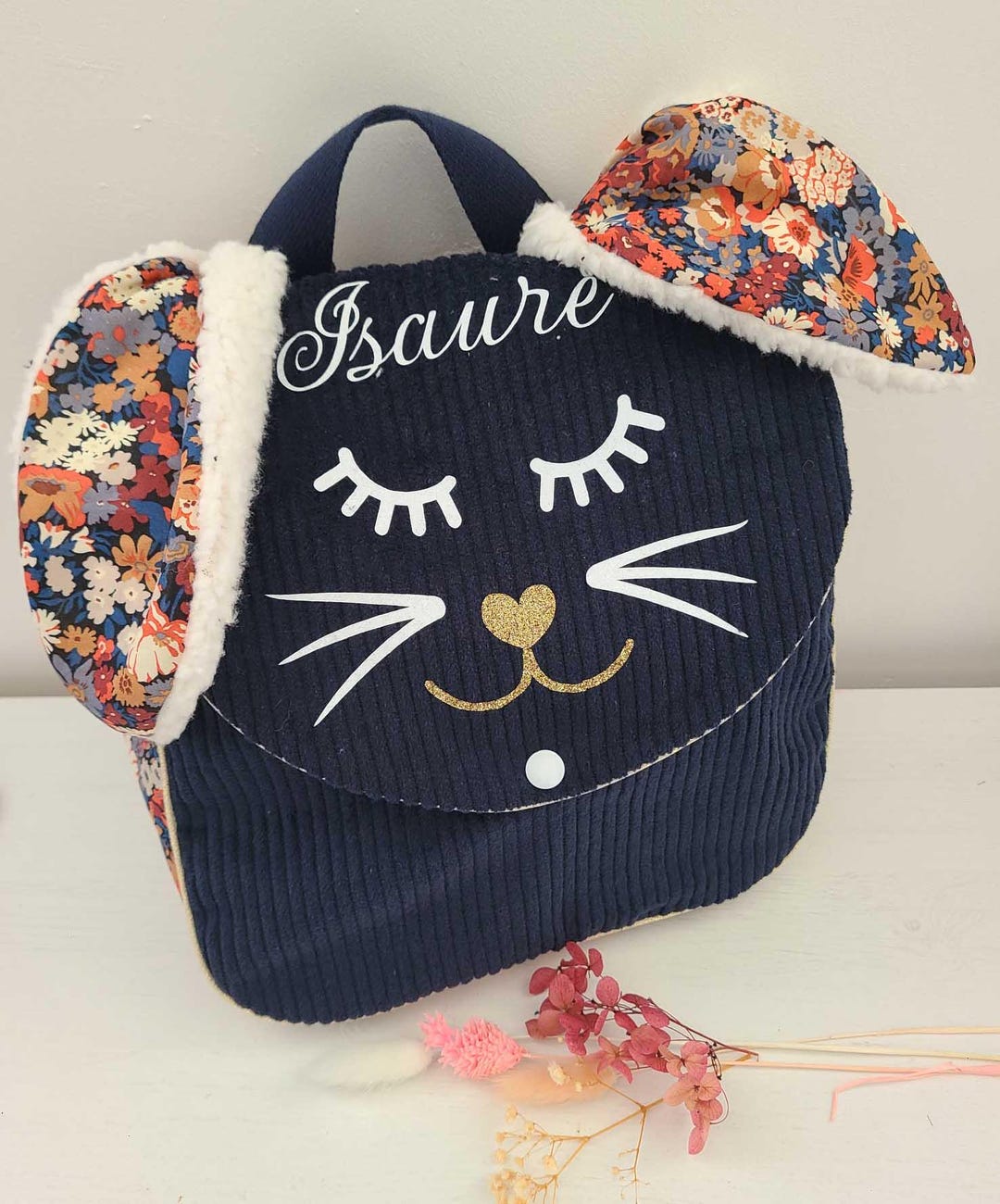 Personalized Thorpe Velvet and Liberty Print Little Bunny Backpack for ...
