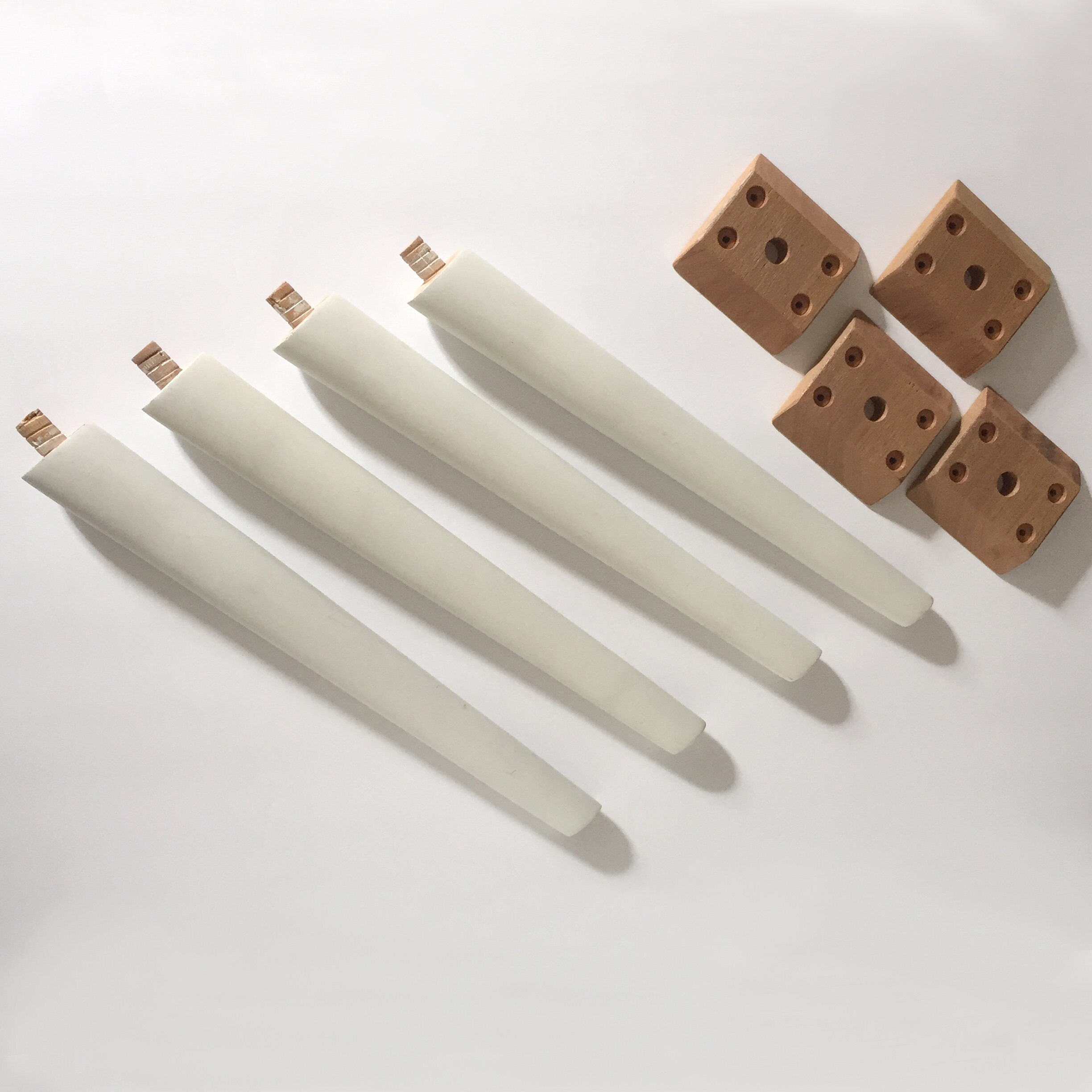 Vintage MCM Tapered Wood Coffee Table Legs, Oval Shape, Hardwood ...