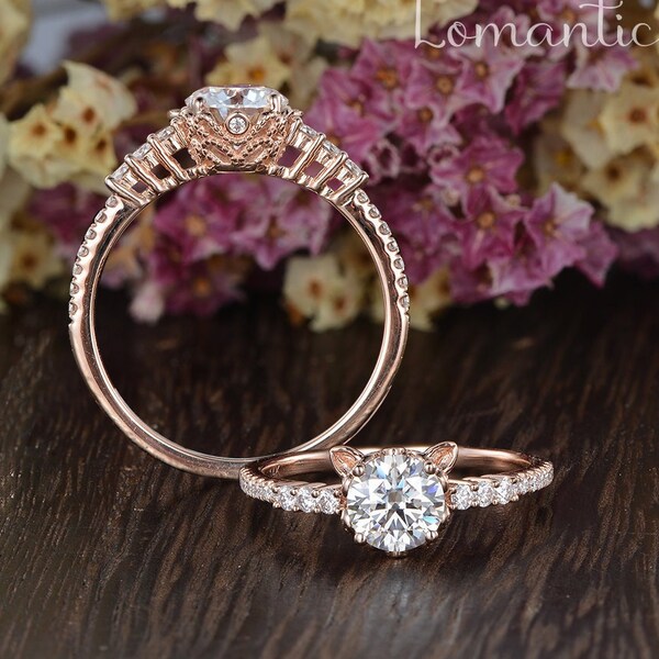 Cute Cat Wedding Ring - Etsy