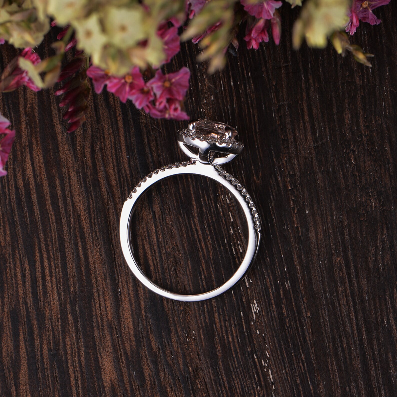 Peachy Morganite Engagement Rose Gold Ring Antique Antique - Etsy