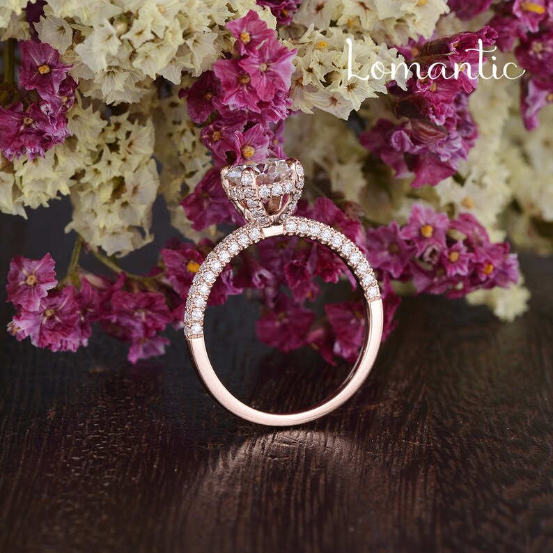 Unique Three Sided Engagement Ring 1ct Moissanite Engagement Ring 3D ...
