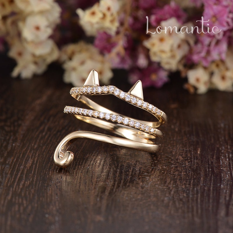 Cat Wedding Ring - Etsy