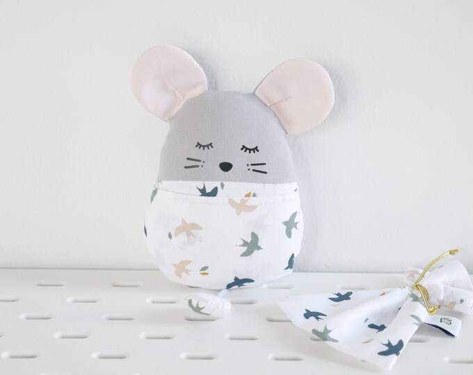 Small Milk-toothed Mouse, Swallows, Oeko-tex Cotton, With Mini Bundle ...