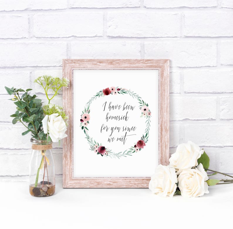 Avett Brothers Floral Quote - Nursery Print - 8x10 Digital Download - Etsy