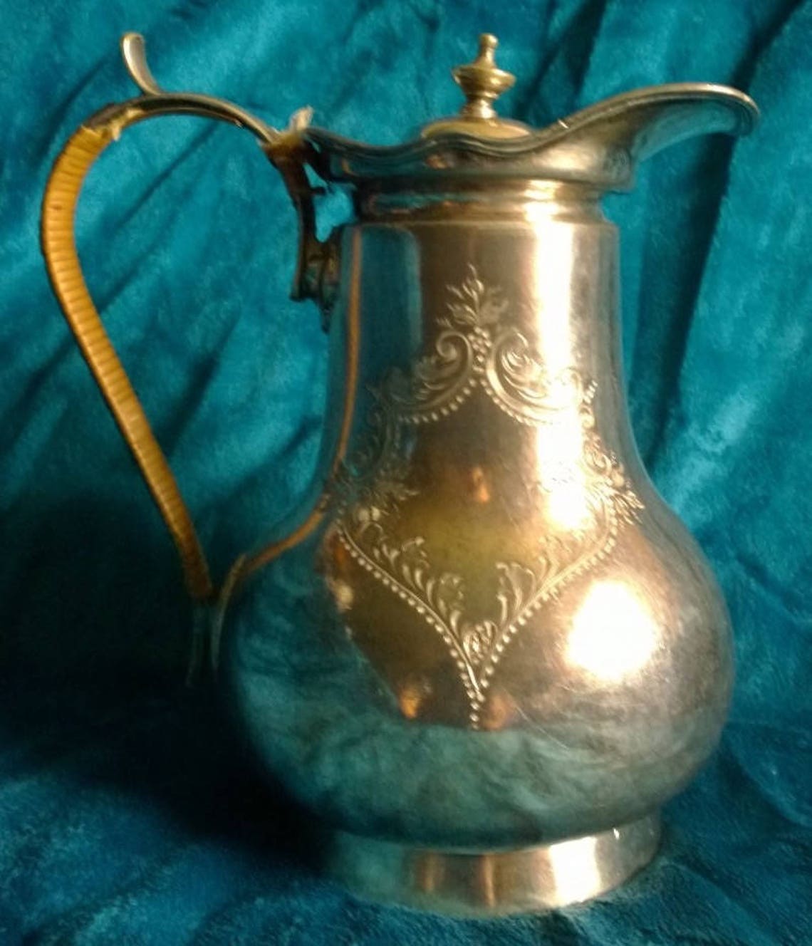 EPBM Antique Lidded Water Jug / Pitcher / Ewer Silverplate RR Richard ...