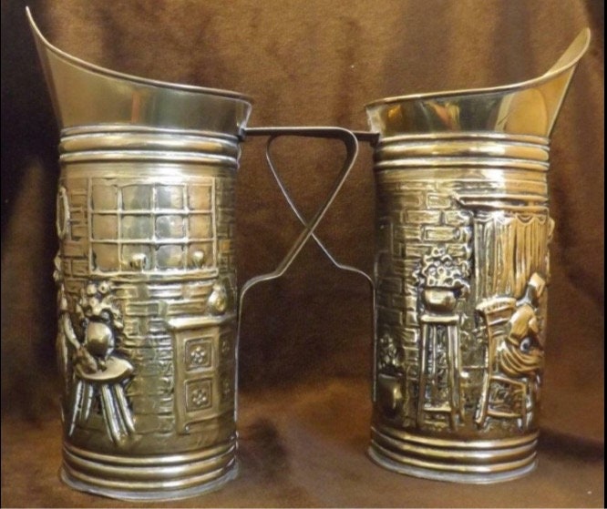 Vintage Pair Brass Metal Peerage England Pitchers Jugs - Etsy