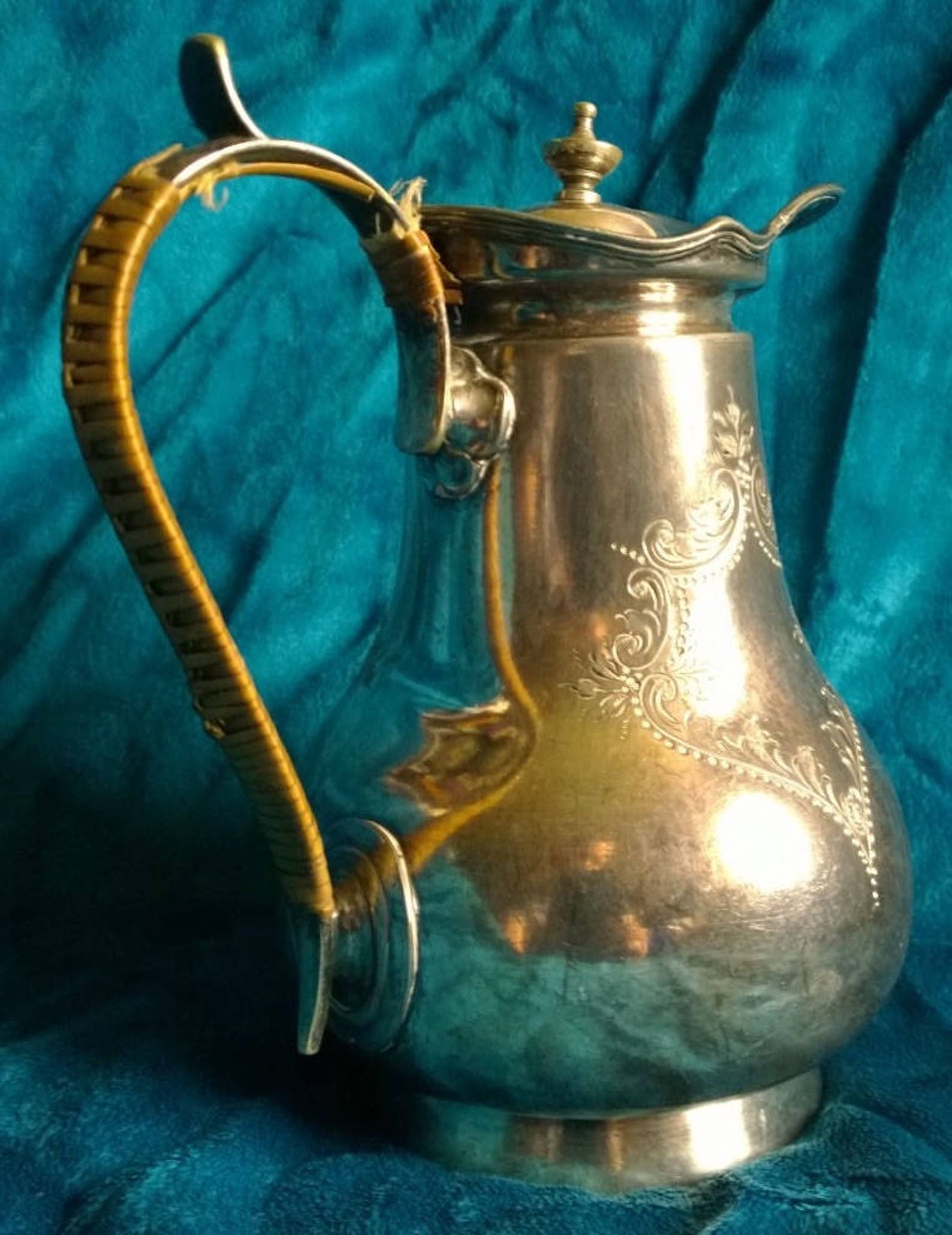 EPBM Antique Lidded Water Jug / Pitcher / Ewer Silverplate RR Richard ...