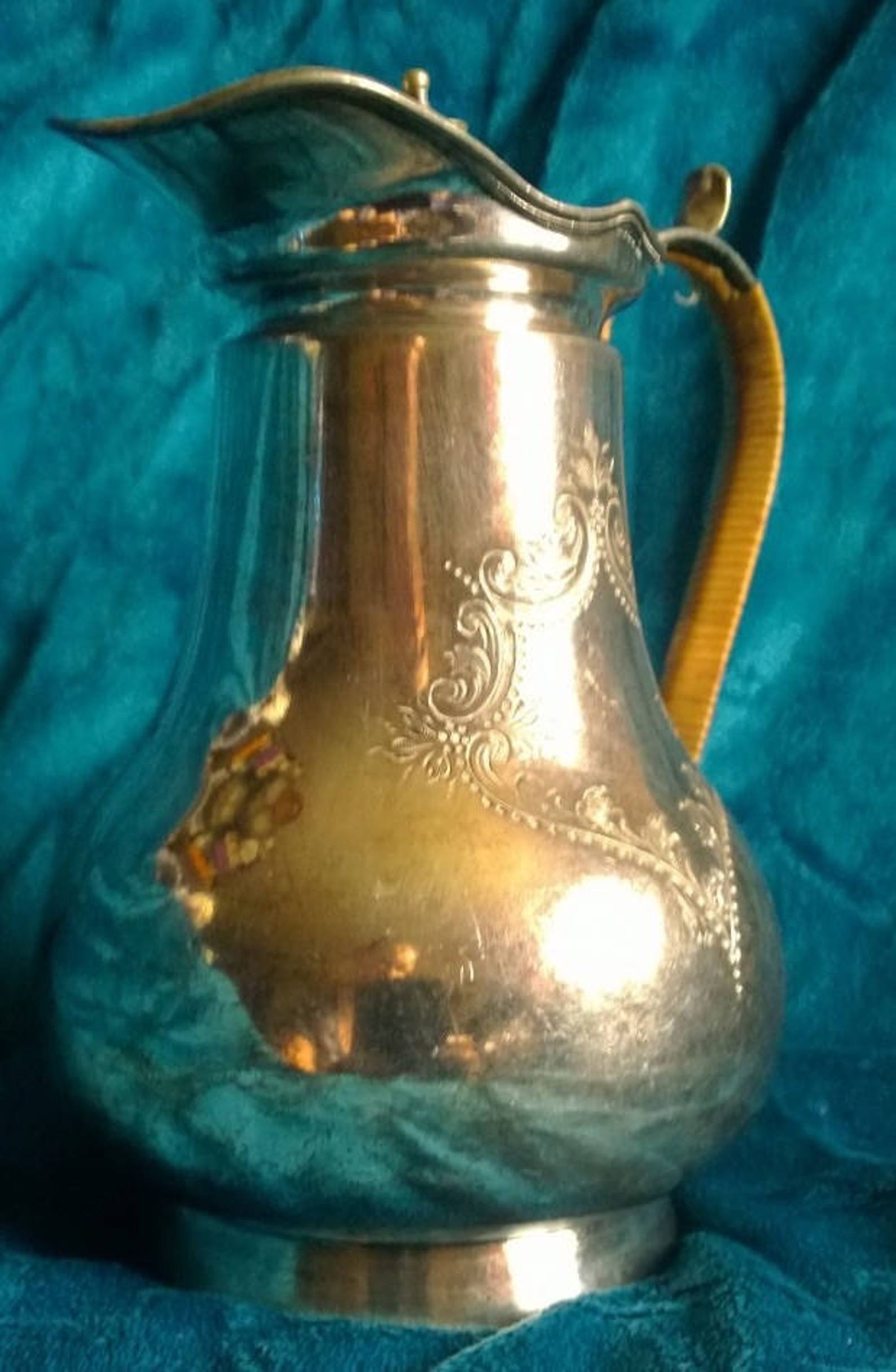 EPBM antique lidded Water Jug / Pitcher / Ewer Silverplate RR | Etsy