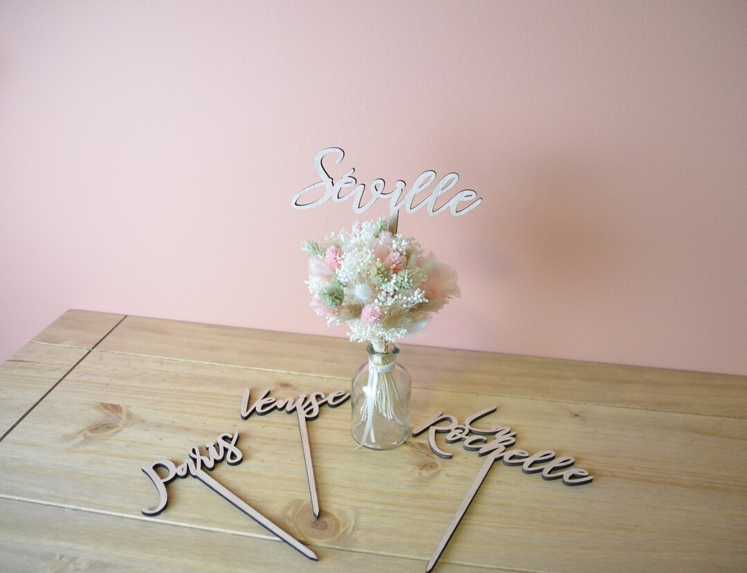 Personalized Table Name on Colored Plexiglass Topper - Pick With Table ...