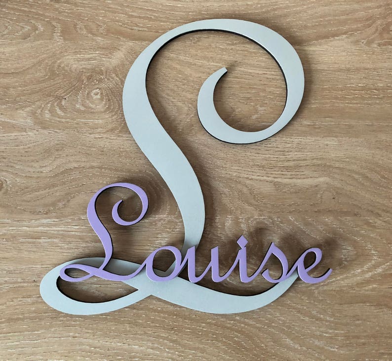 Personalised First Name Initial Collection Louise Purple - Etsy