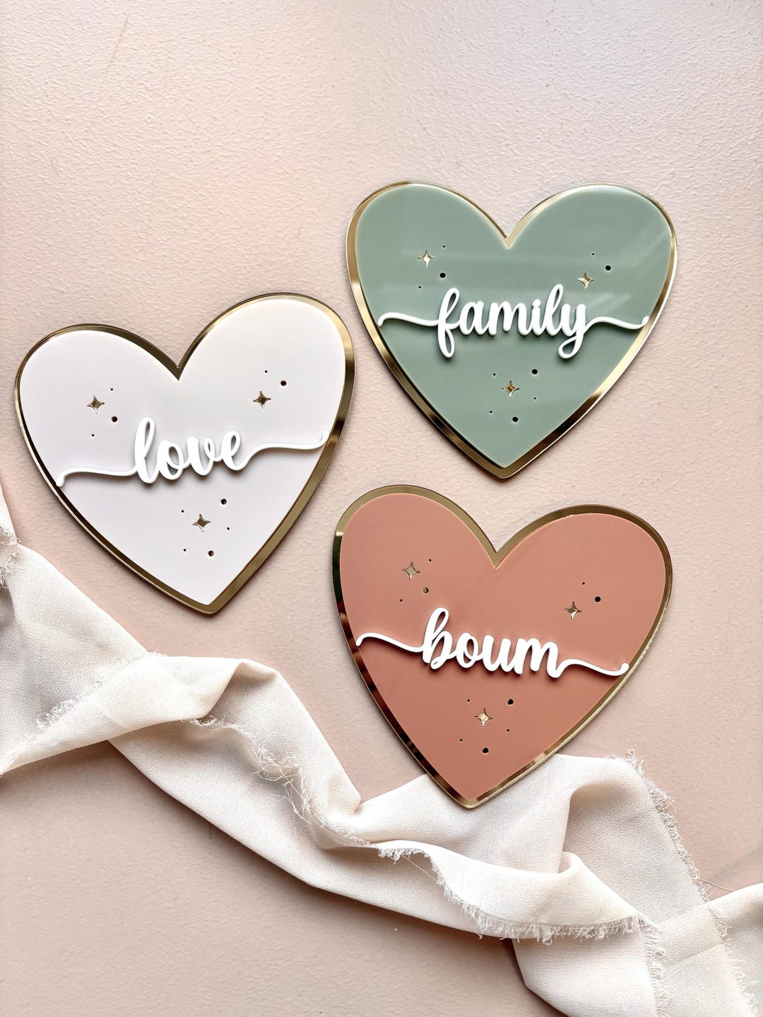 Poetic Wall Decoration to Personalize in the Shape of a Heart, Ideal ...