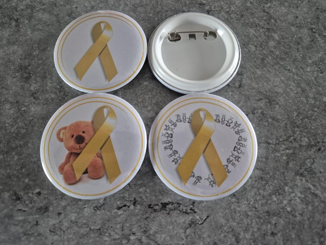 Endometriosis Badge, Yellow Ribbon Badge, 58mm Badge - Etsy