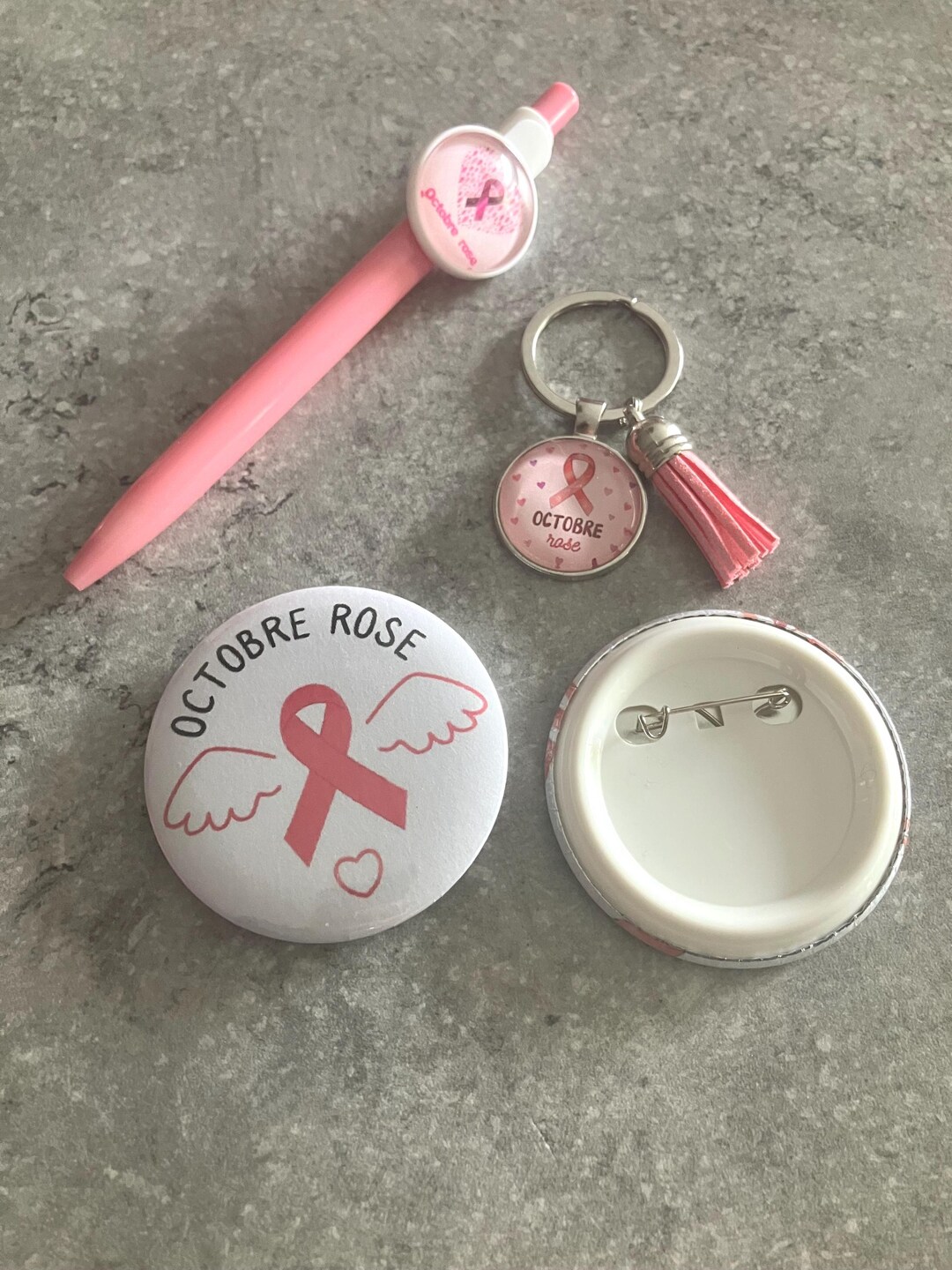 Pink October, Fight Against Cancer, 58mm Badge, Pink October Badge - Etsy